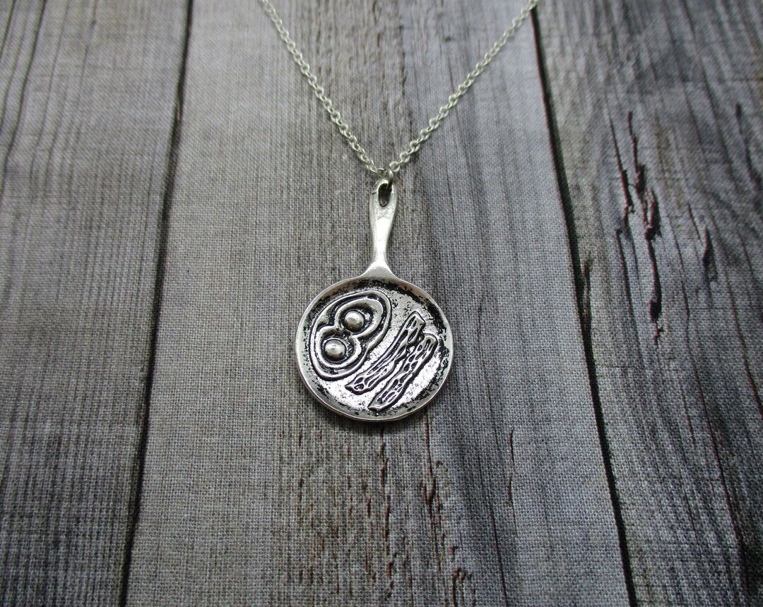 Frying Pan Necklace, Bacon and Eggs Necklace Chef Necklace Foodie ...