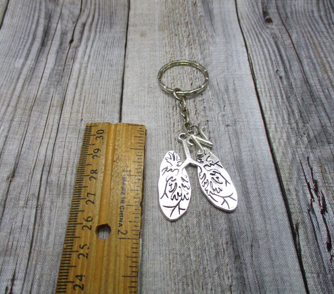 Human Lungs Keychain Personalized Science Keychain Initial - Etsy
