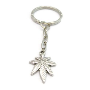 Pot Leaf Keychain Cannabis Keychain Marijuana Keychain Hippie Gift 420 ...