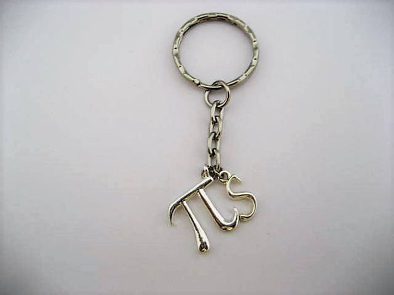 Pi Keychain Personalized Geometry Keychain Initial Pi Symbol | Etsy