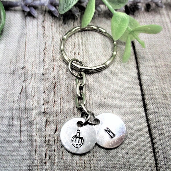Middle Finger Keychain - Etsy