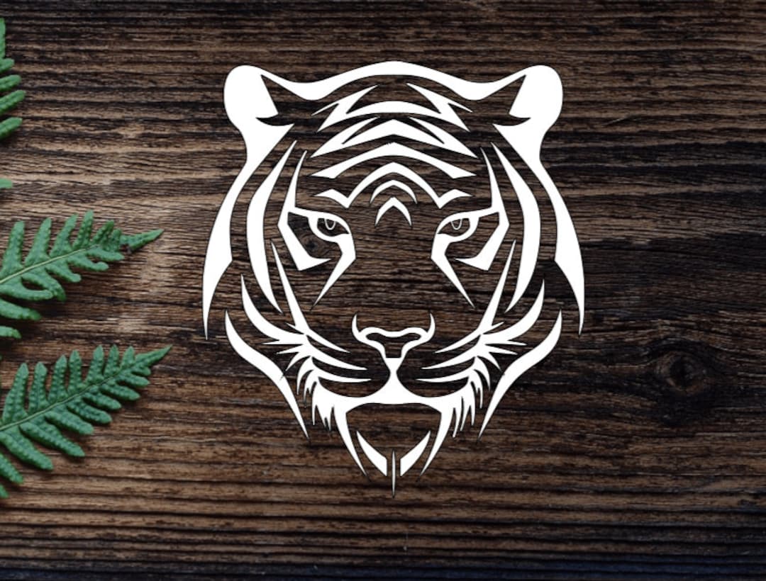 Vinyl Tiger Head Decal Tiger Vinyl Decal for Water Bottle Sticker Cup ...