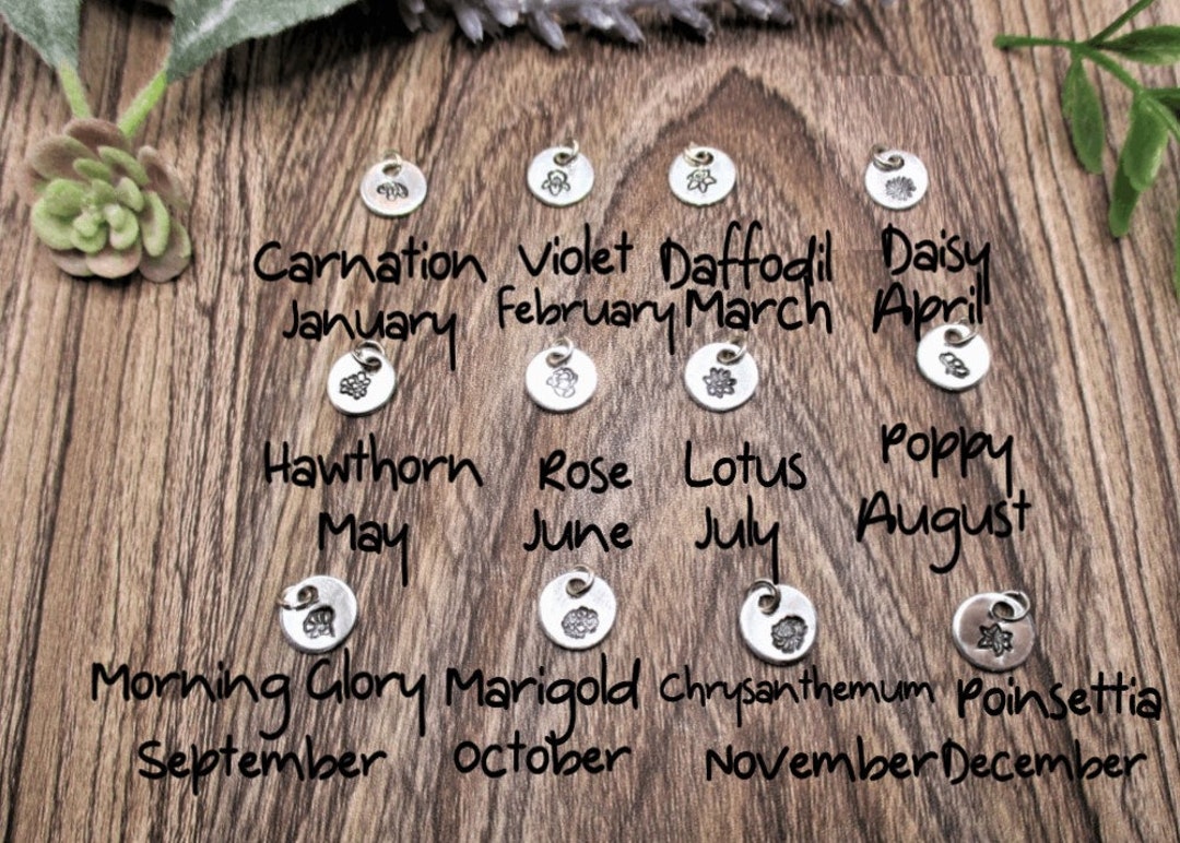 Birth Flower Charm Add on for Reveleryjewelry - Etsy