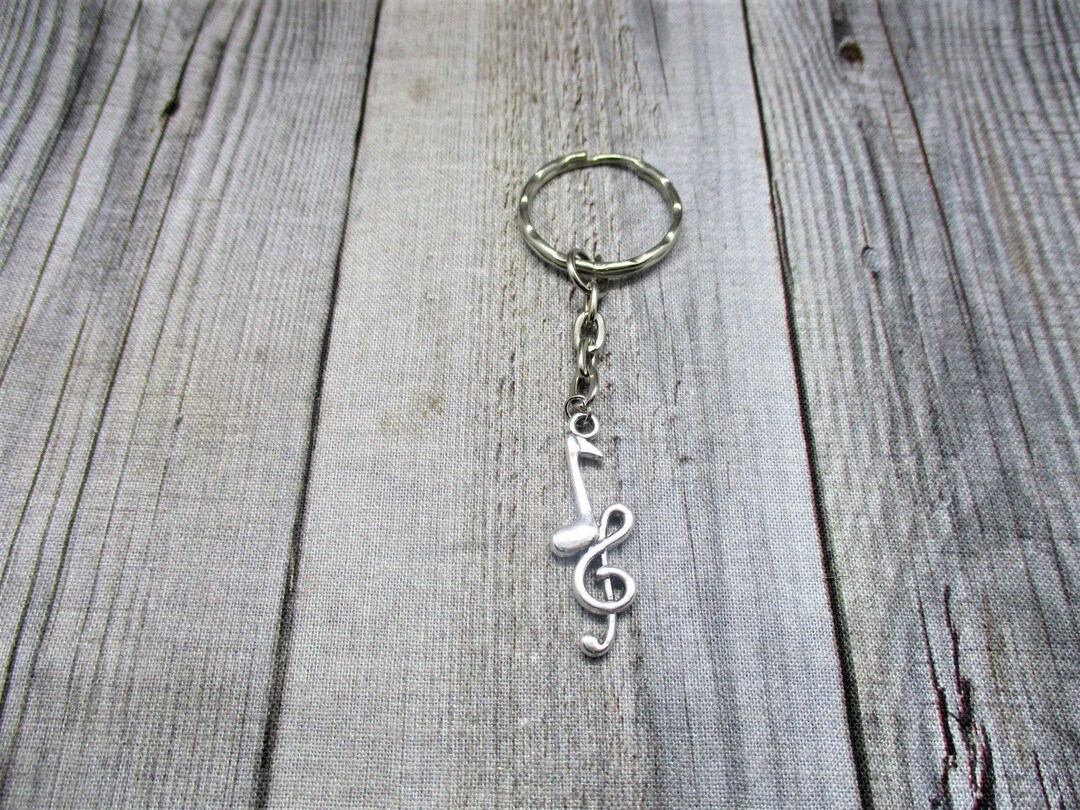 Music Note Keychain Treble Clef Keychain Music Lovers Keychain Musician ...
