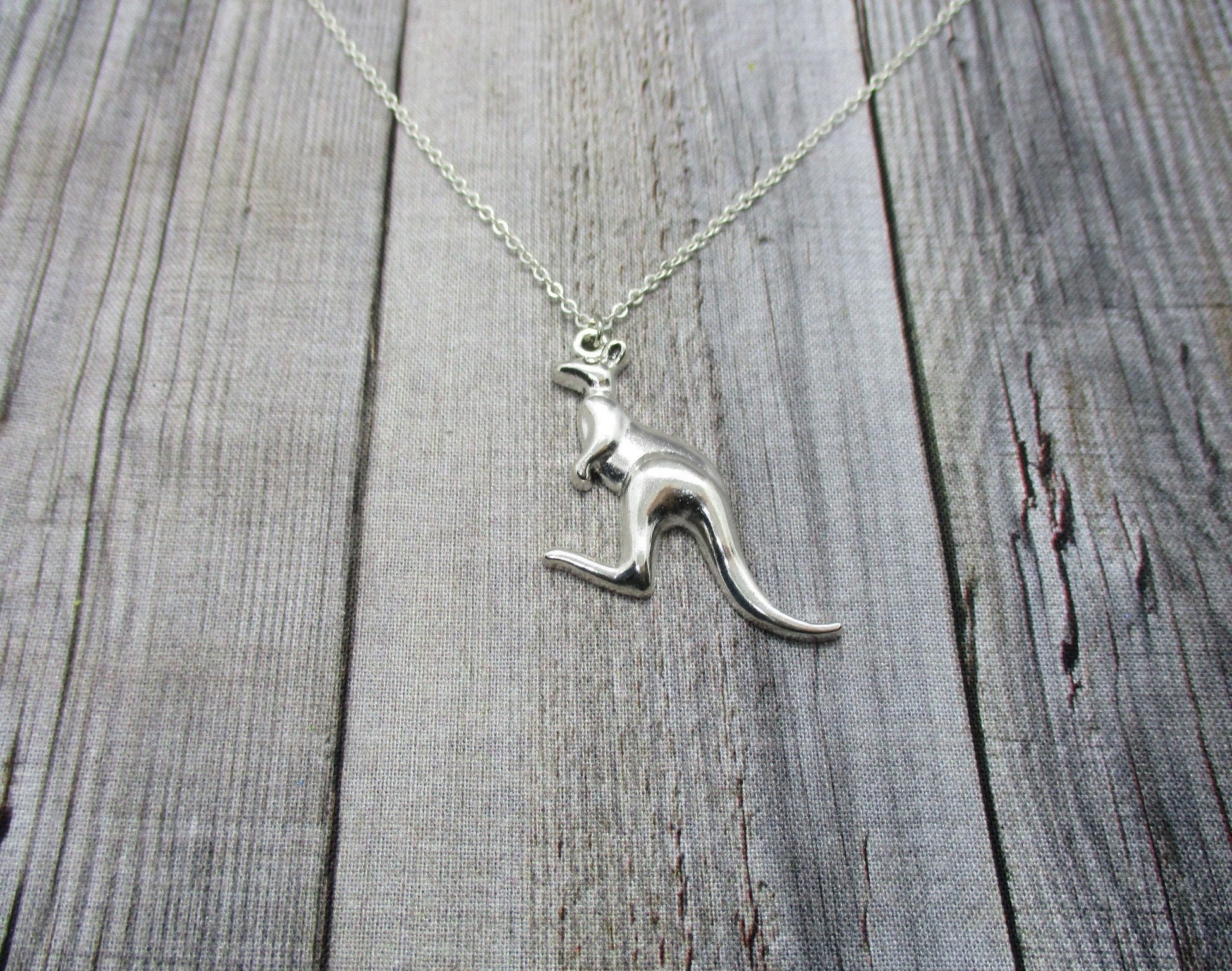 Kangaroo Necklace Kangaroo Jewelry Animal Gifts - Etsy
