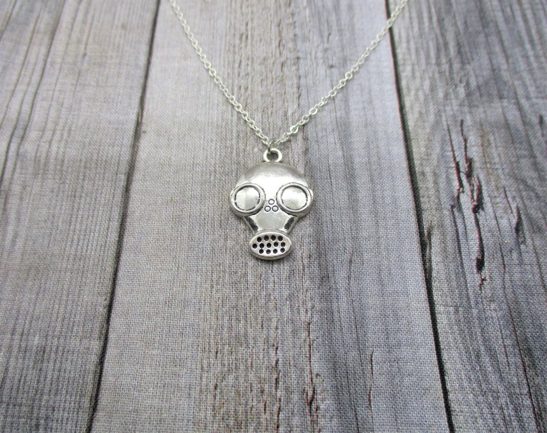 Gas Mask Necklace, Geekery Jewelry, Stainless Steel Chain - Etsy
