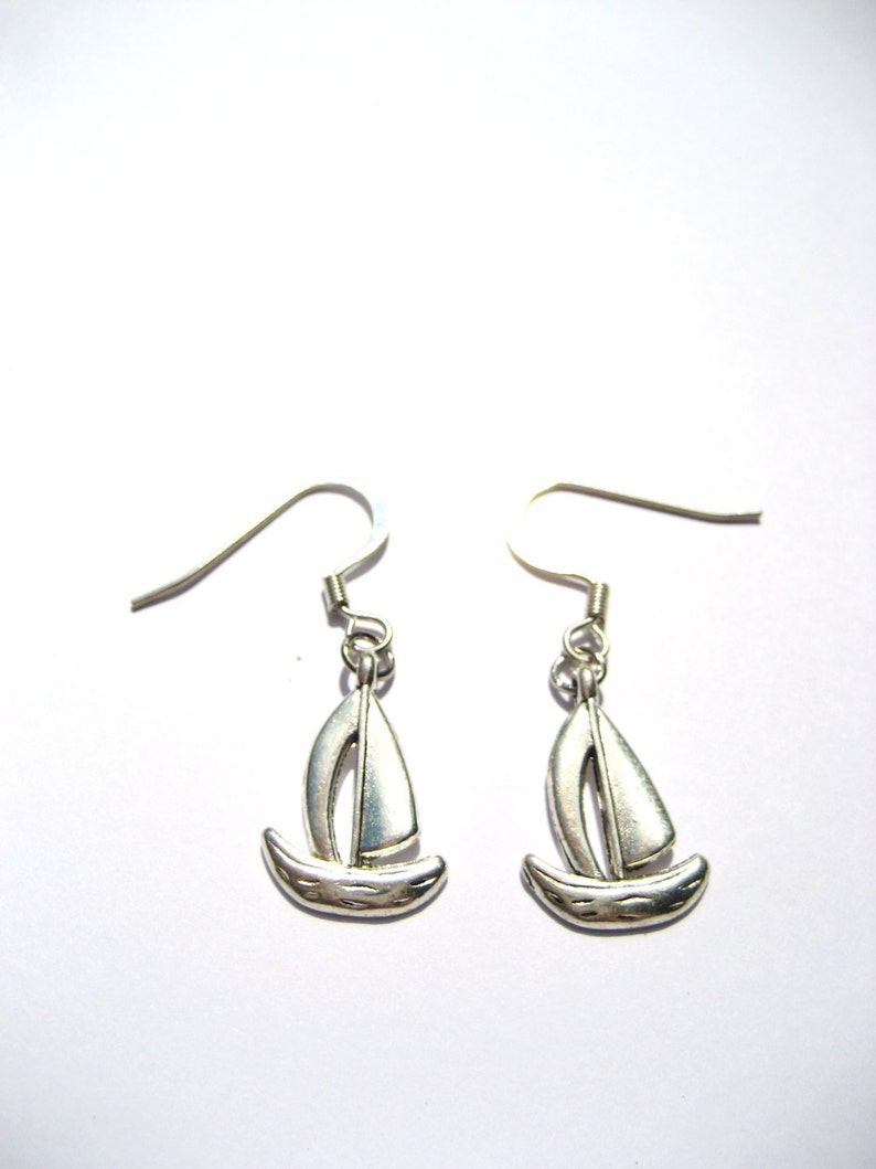 Sail Boat Earrings Nautical Earrings Boat Jewelry Ship | Etsy