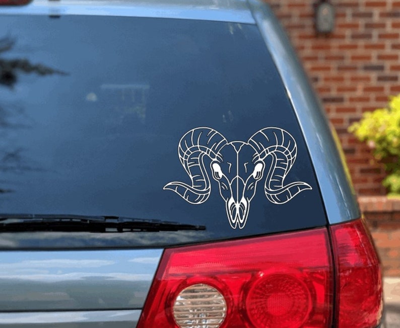 Vinyl Ram Skull Decal for Water Bottle Ram Skull Sticker Cup - Etsy
