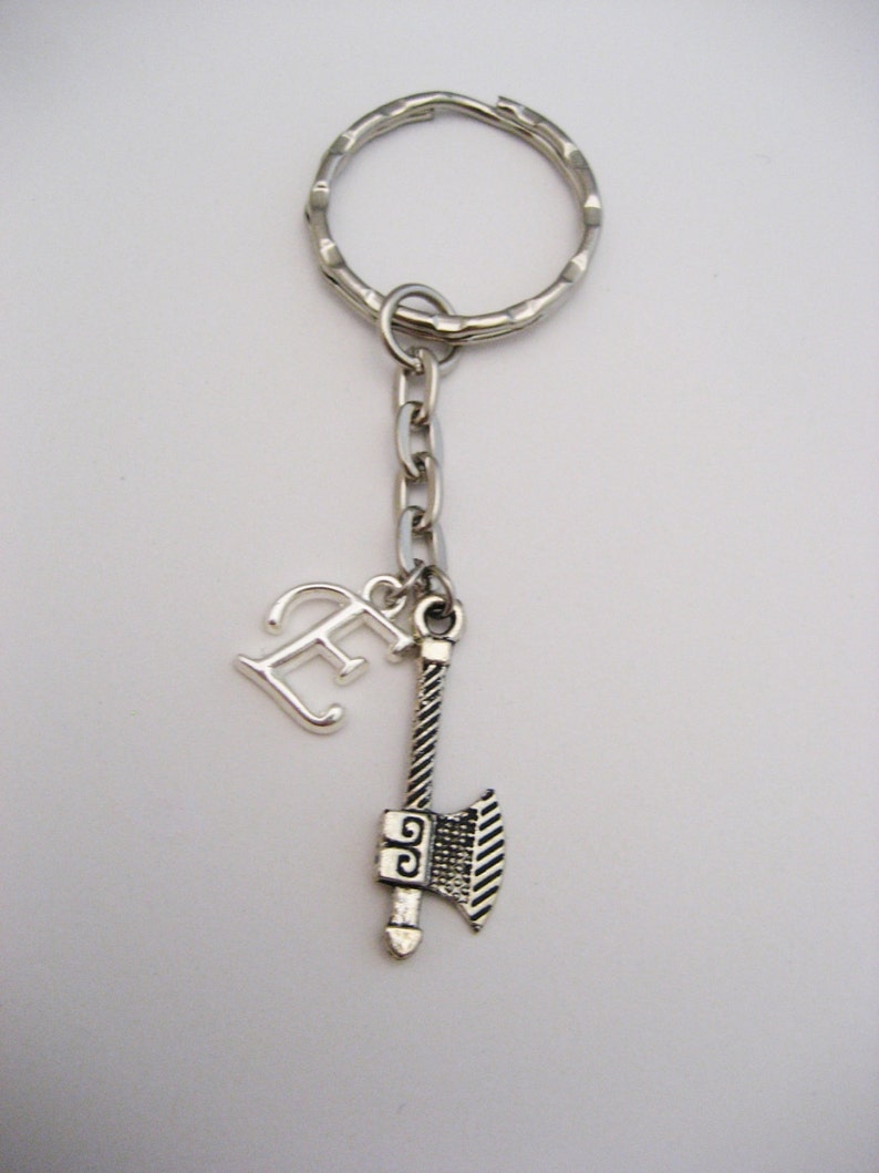 Viking Battle Axe Keychain Renaissance Letter Keychain | Etsy