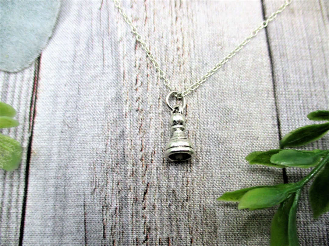 Pawn Necklace, Pawn Chess Piece Necklace, Chess Piece Jewelry, Chess ...