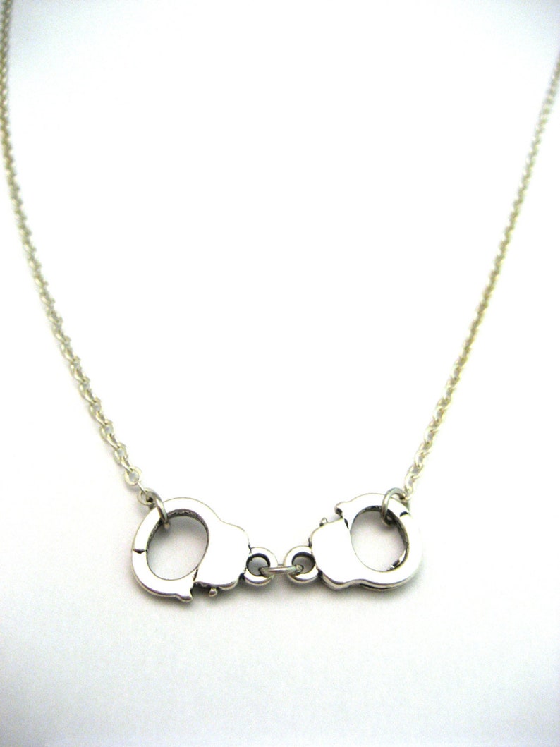 Handcuff Necklace, Hand Cuff Jewelry, Criminal Justice Necklace, Police ...