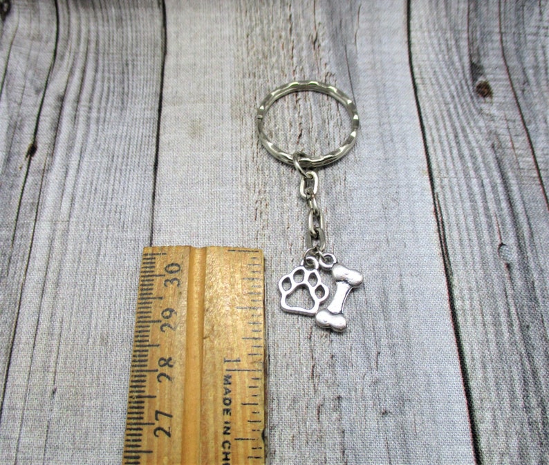 Dog Bone Keychain Dog Paw Keychain Dog Lovers Keychain Pet Lovers Gift ...