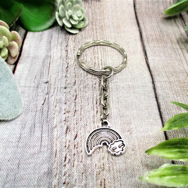 Rainbow Keychain - Etsy