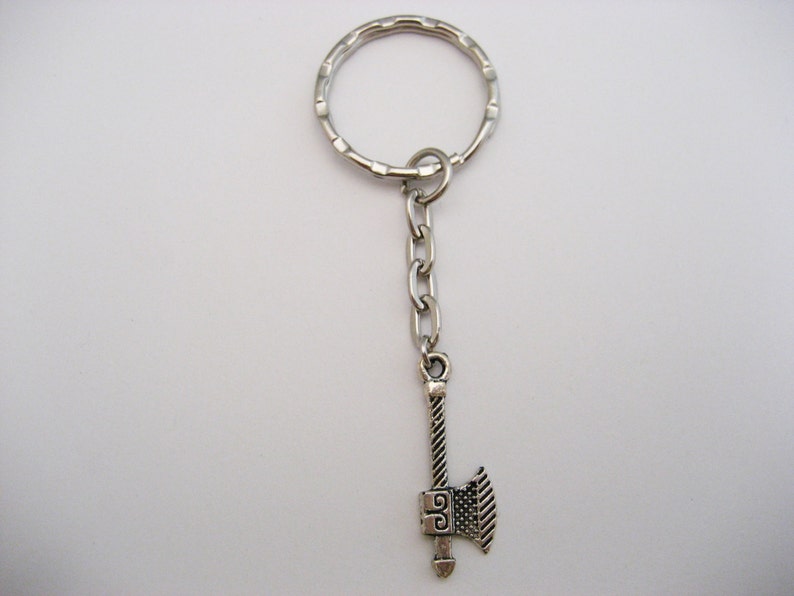 Viking Battle Axe Keychain Renaissance Keyring Axe Keychain | Etsy