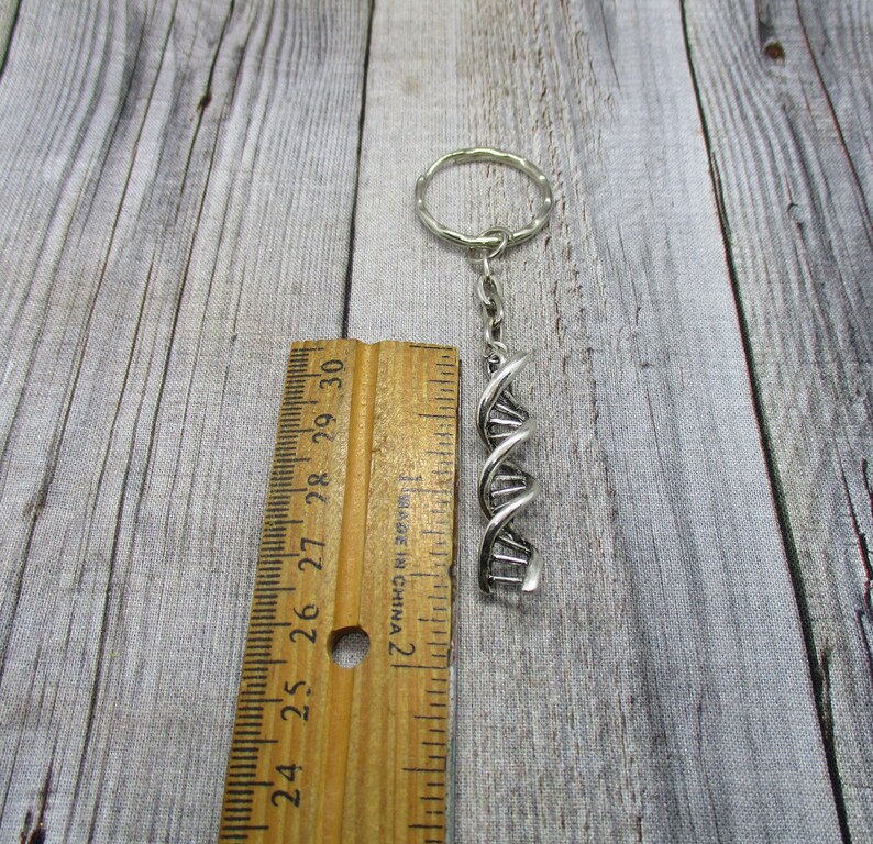 DNA Keychain Science Keychain Double Helix Keychain Biology - Etsy