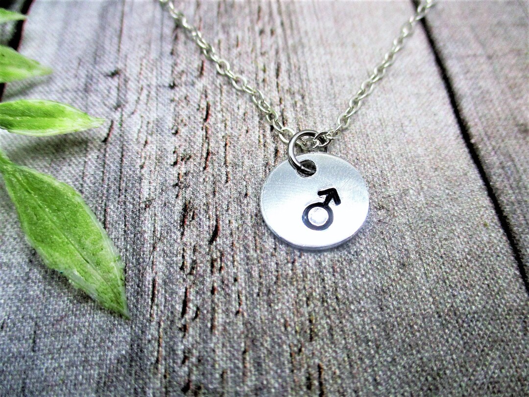 Mars Necklace, Male Symbol Necklace, Mens Necklace Gifts for Him Mars ...