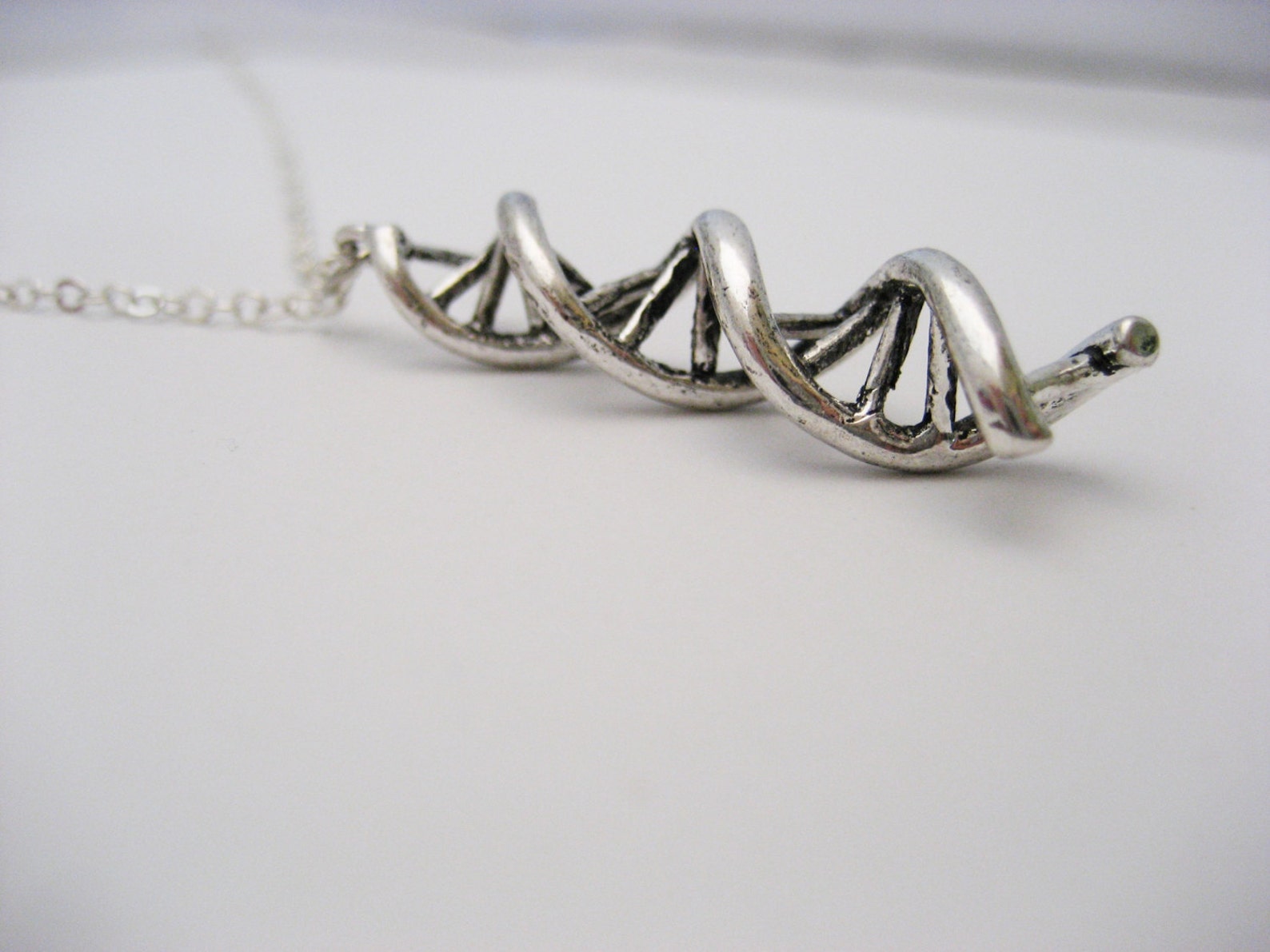 DNA Necklace Science Necklace Double Helix Necklace Biology - Etsy