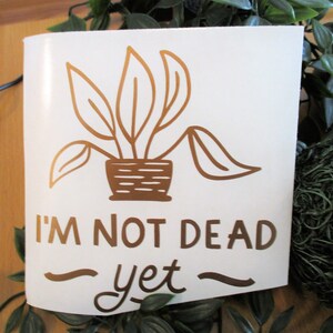 Vinyl I'm Not Dead yet Decal Inspirational Sticker Cup Sticker Laptop ...