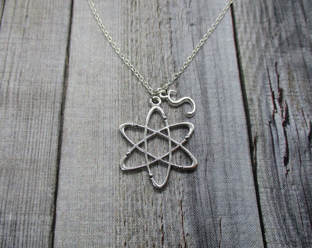 Atom Necklace Stem Necklace Physics Chemistry Necklace Initial Science ...