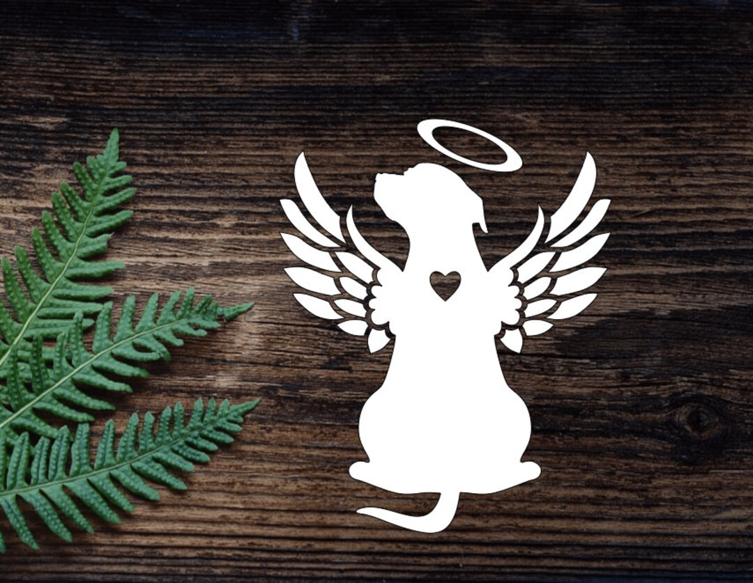 Memorial Dog Decal Angel Dog Vinyl Decal for Bumper Sticker, Laptop ...