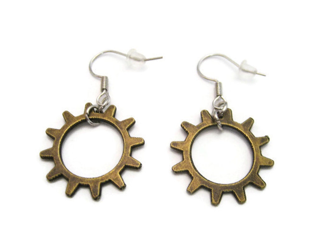 Gear Earrings, Cog Earrings, Cog Jewelry, Gear Jewelry, Steampunk ...