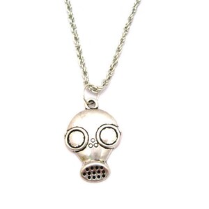 Gas Mask Necklace, Geekery Jewelry, Stainless Steel Chain - Etsy