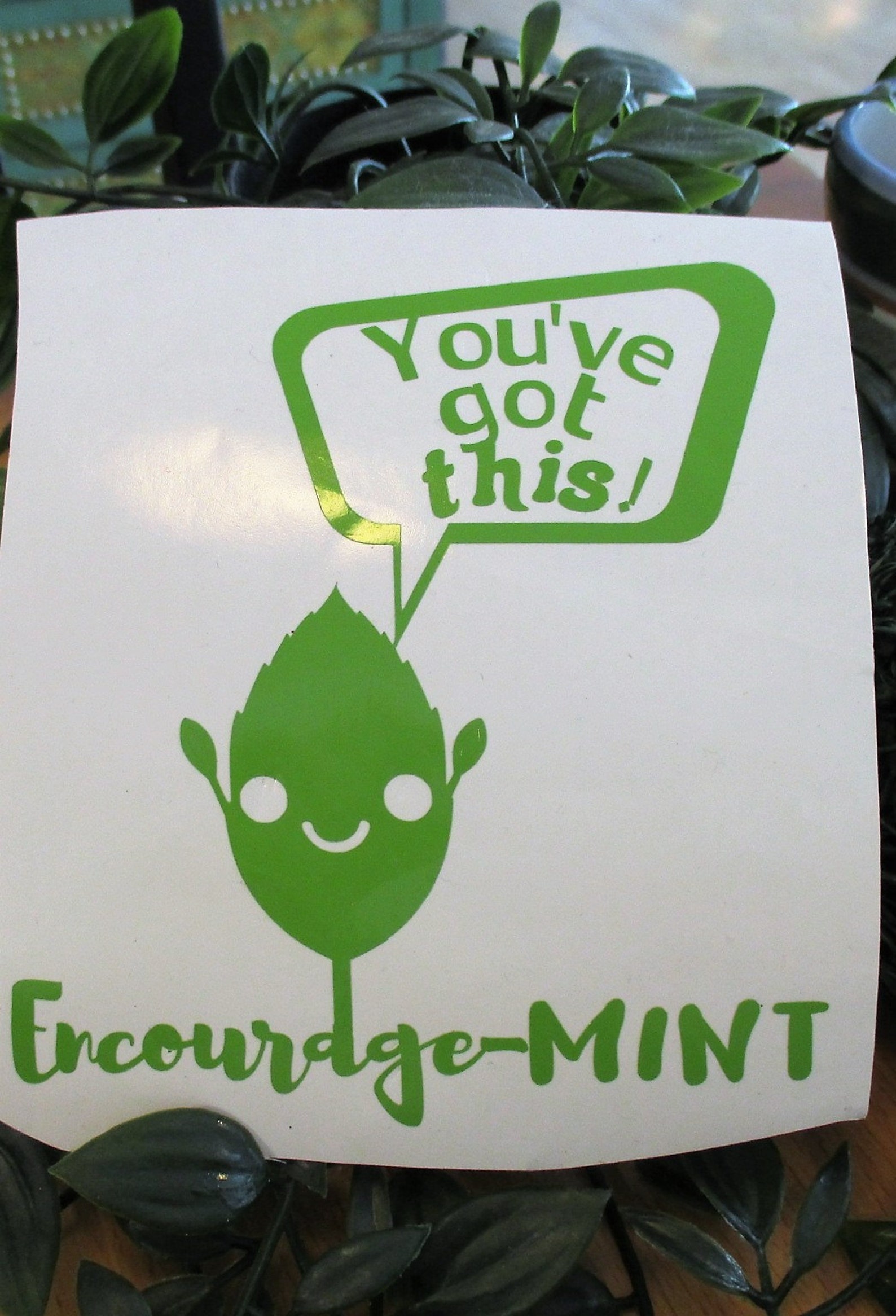 Vinyl Encourage-mint Decal Inspirational Sticker Cup Sticker | Etsy