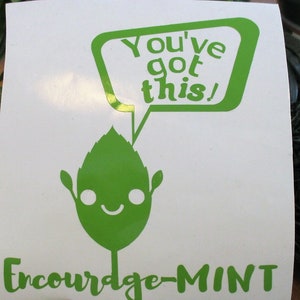 Vinyl Encourage-mint Decal Inspirational Sticker Cup Sticker Laptop ...