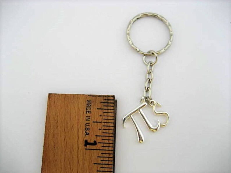 Pi Keychain Personalized Geometry Keychain Initial Pi Symbol | Etsy