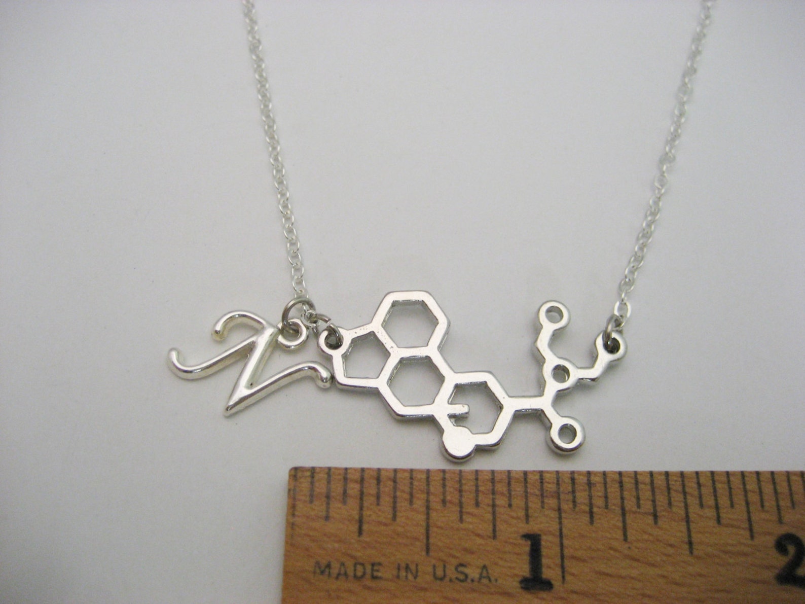LSD Necklace, LSD Molecule Necklace, Acid Charm Necklace, Initial Trip ...