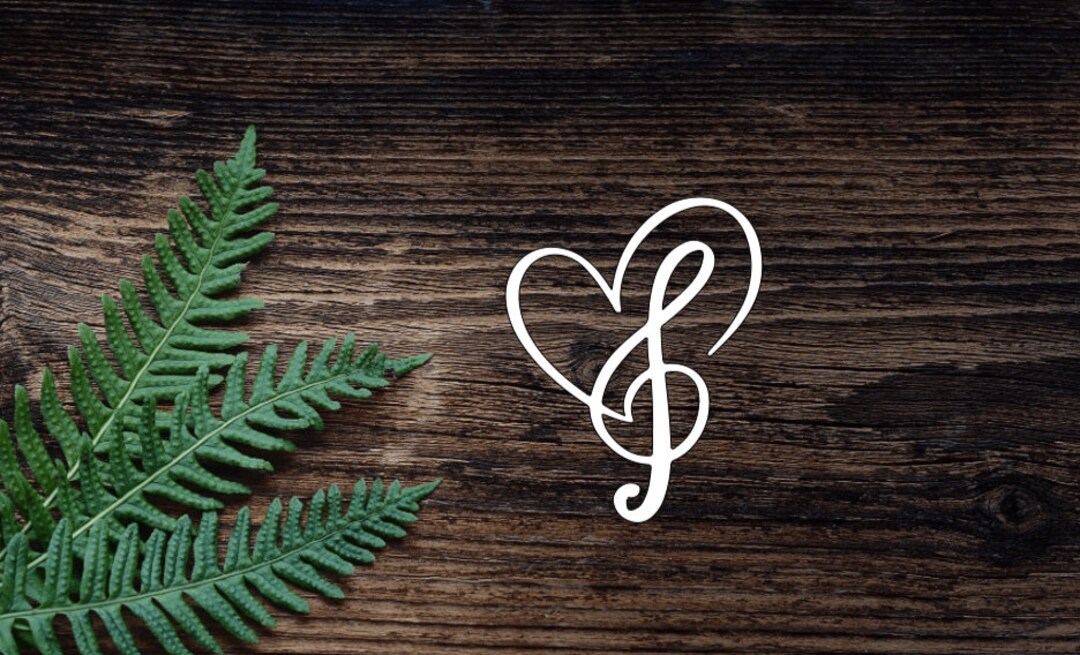 Love Music Vinyl Music Note Decal for Water Bottle Treble Clef and ...