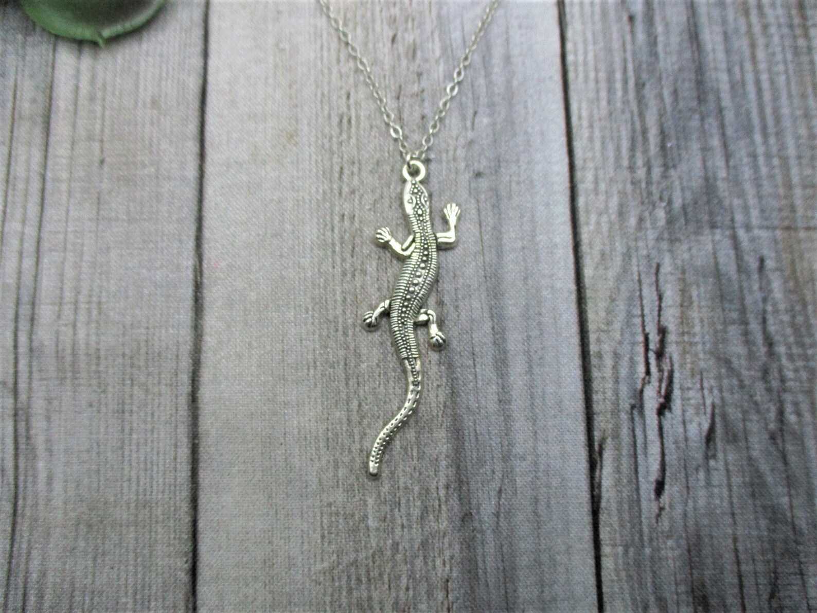 Large Gecko Necklace Lizard Necklace Gecko Jewelry Lizard | Etsy