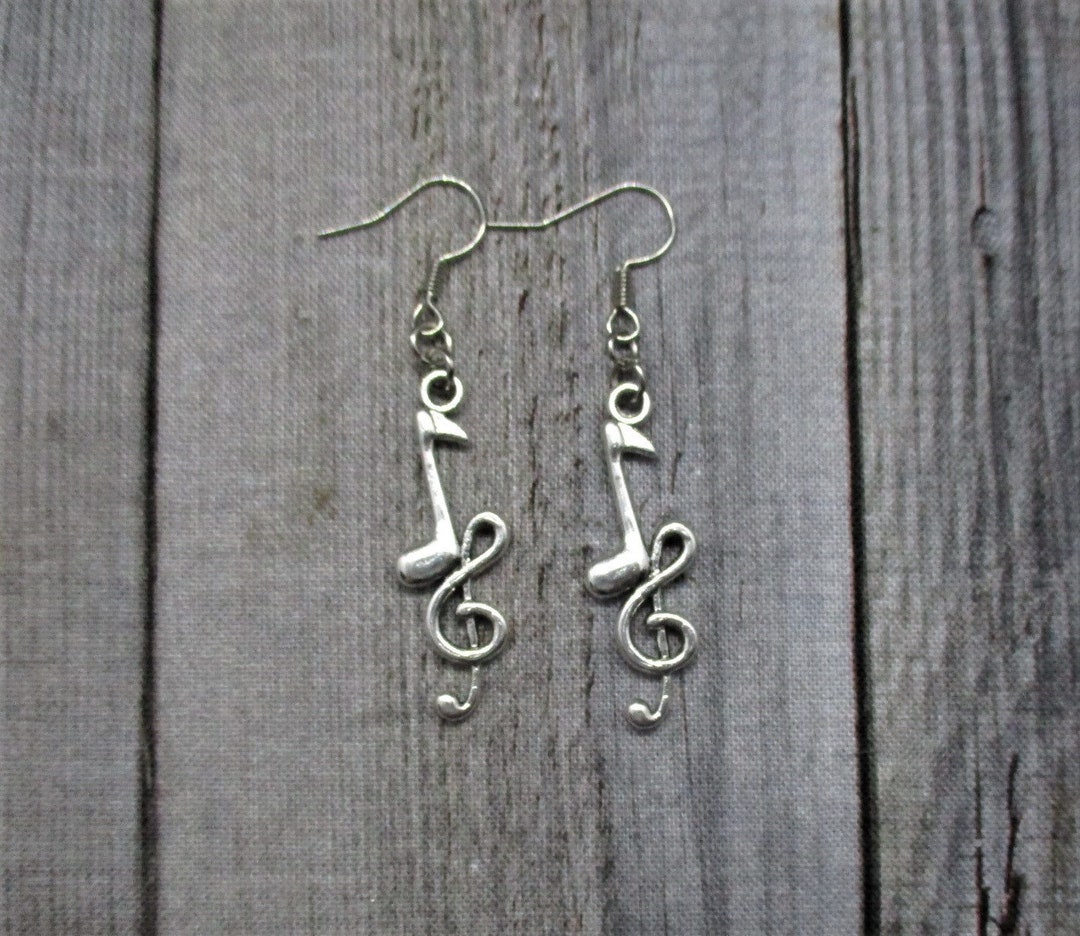 Music Note Earrings Music Earrings Music Lovers Gifts for Her Earrings ...