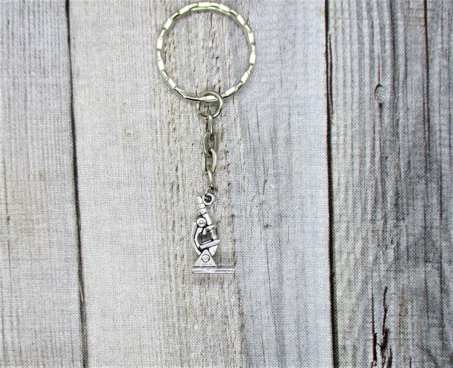 Microscope Keychain Science Keychain STEM Keychain Biology - Etsy