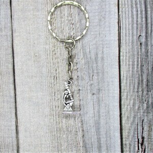 Microscope Keychain Science Keychain STEM Keychain Biology Keychain - Etsy