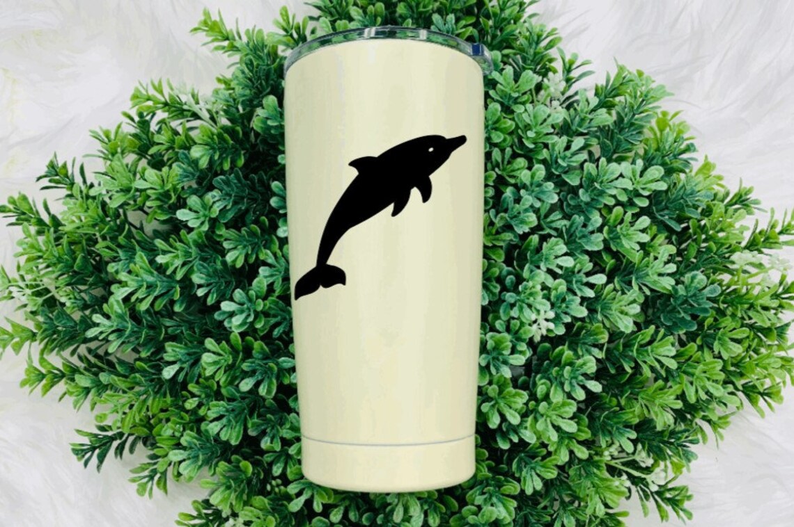 Jumping Dolphin Vinyl Decal for Bumper Sticker, Laptop, Tumbler Cup ...