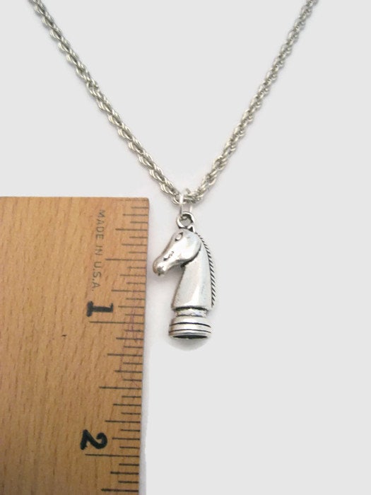 Knight Necklace Knight Chess Piece Necklace Chess Player | Etsy