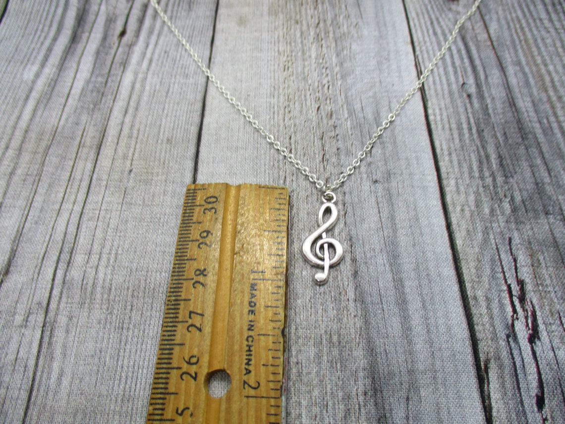 Treble Clef Necklace Music Charm Necklace Music Note Necklace - Etsy