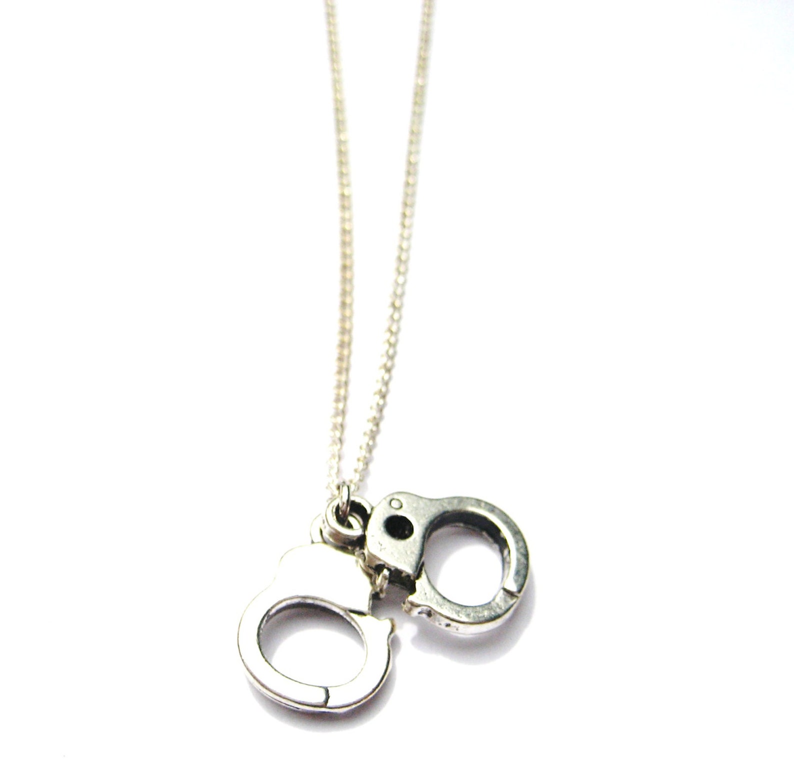Handcuff Necklace, Hand Cuff Jewelry, Criminal Justice Necklace, Police ...