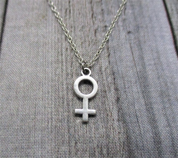 Venus Necklace Female Symbol Necklace Feminist Necklace | Etsy