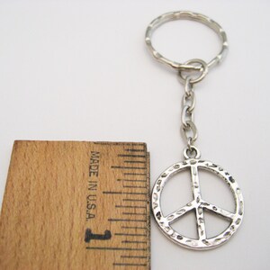 Peace Sign Keychain Peace Keychain Peace Gifts Under 10 - Etsy