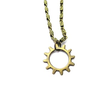 Gear Necklace, Cog Necklace, Gear Jewelry, Cog Jewelry, Simple Gear ...
