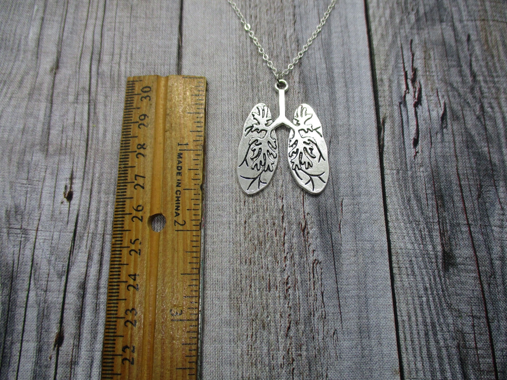 Human Lungs Necklace Science Necklace, Biology Charm Necklace ...