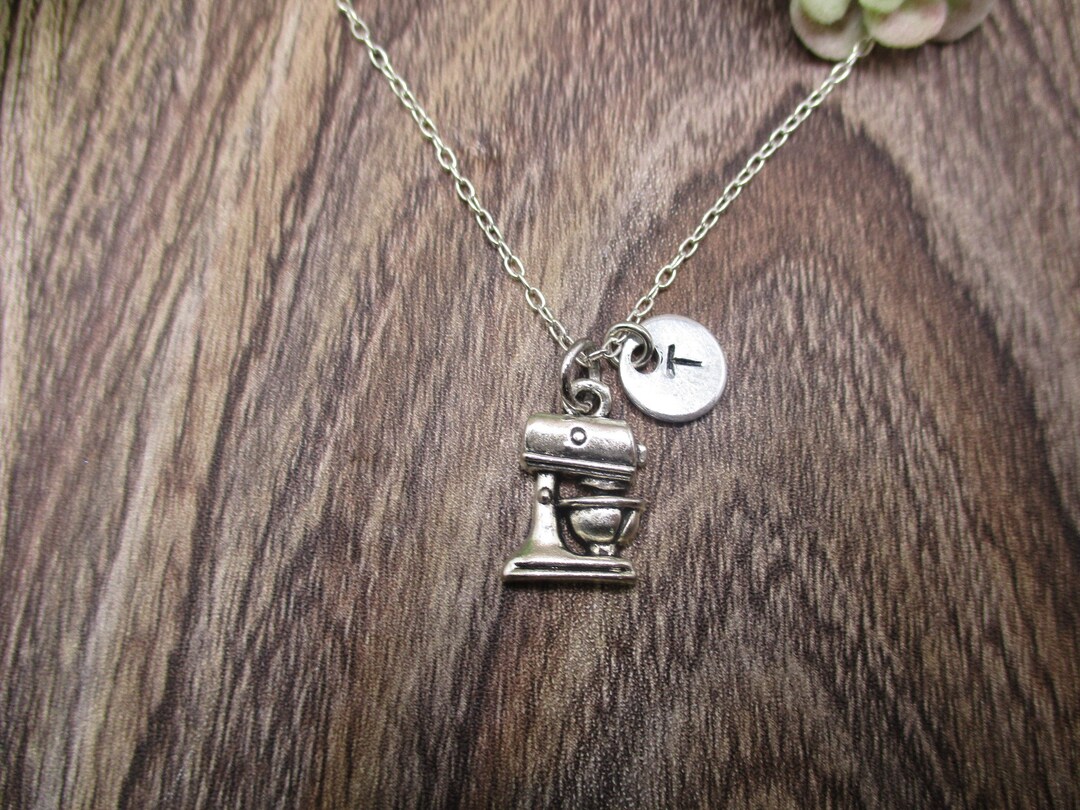 Kitchen Mixer Necklace Bakers Necklace Personalized Gifts Letter ...