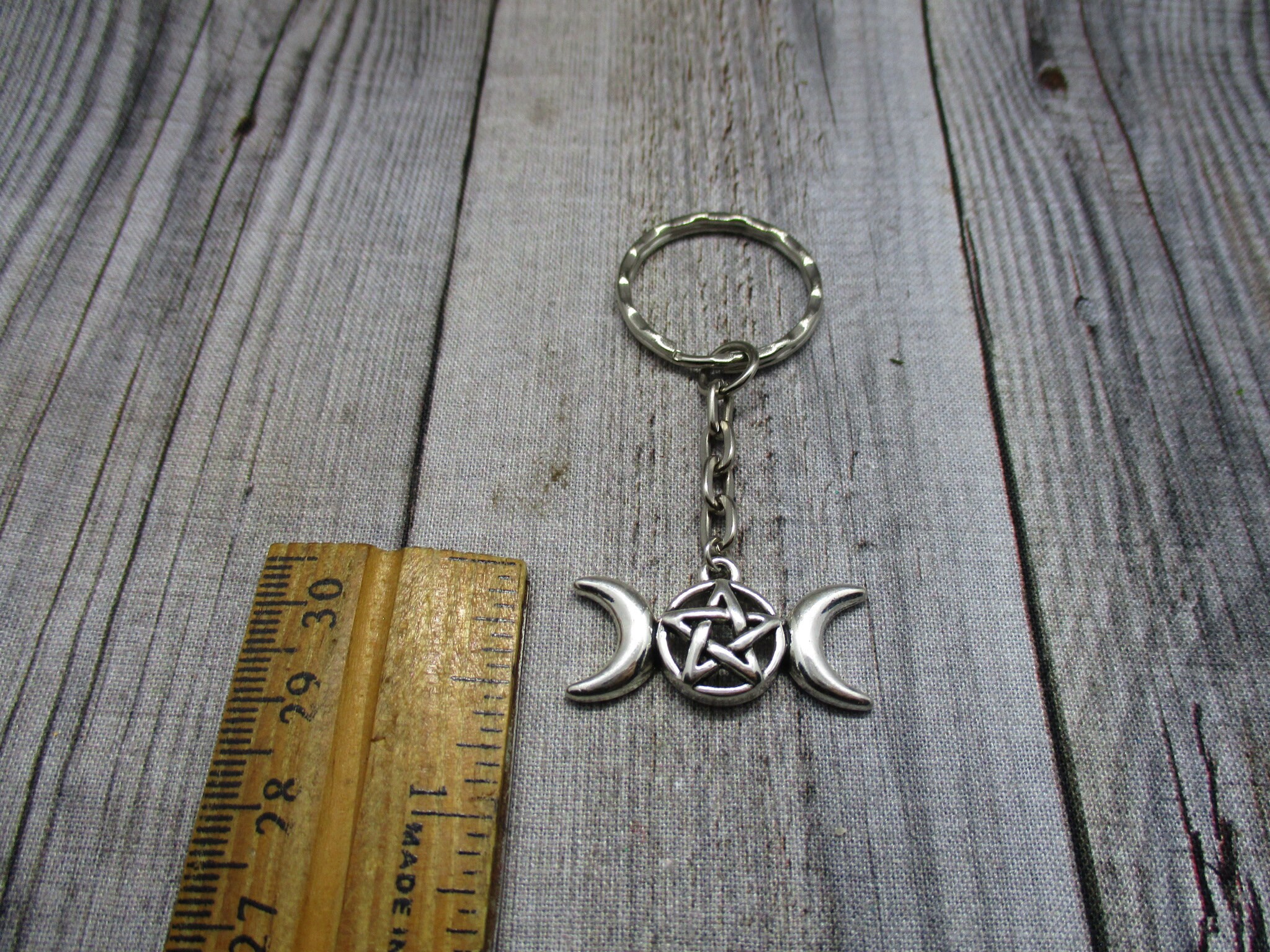 Triple Goddess Keychain Three Moons Keychain Witchcraft Gift | Etsy