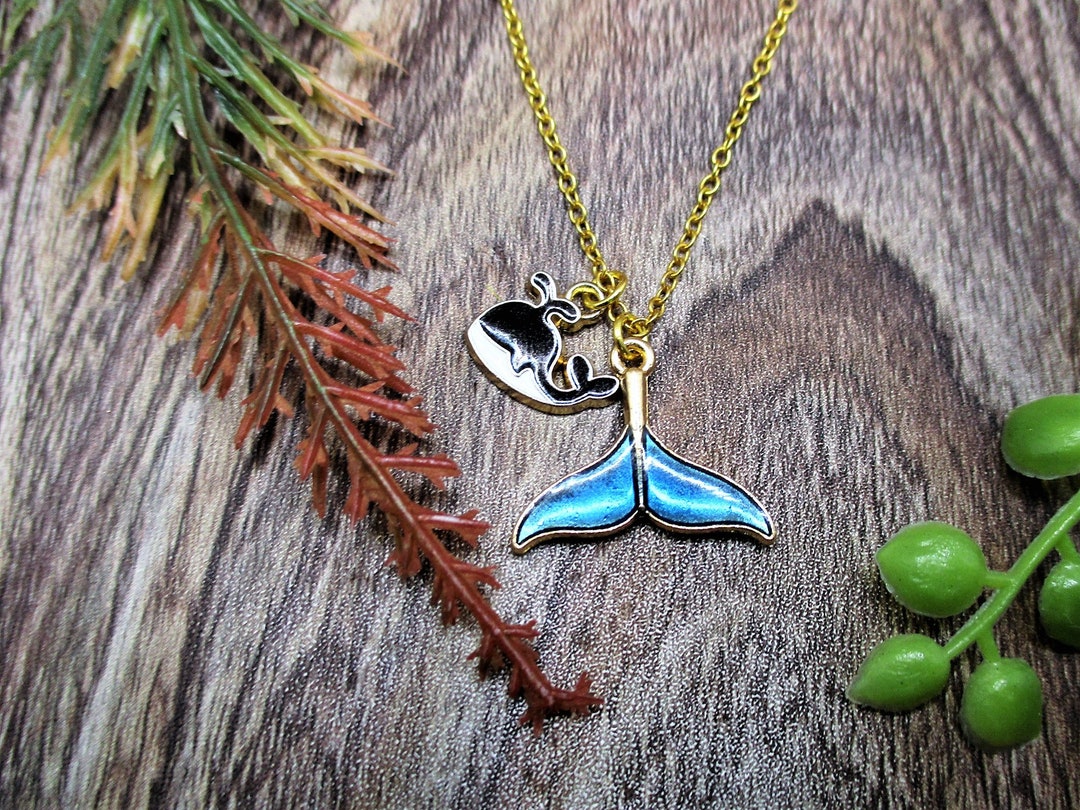 Gold Whale Necklace Whale Tail Necklace Ocean Jewelry Gifts for Her ...