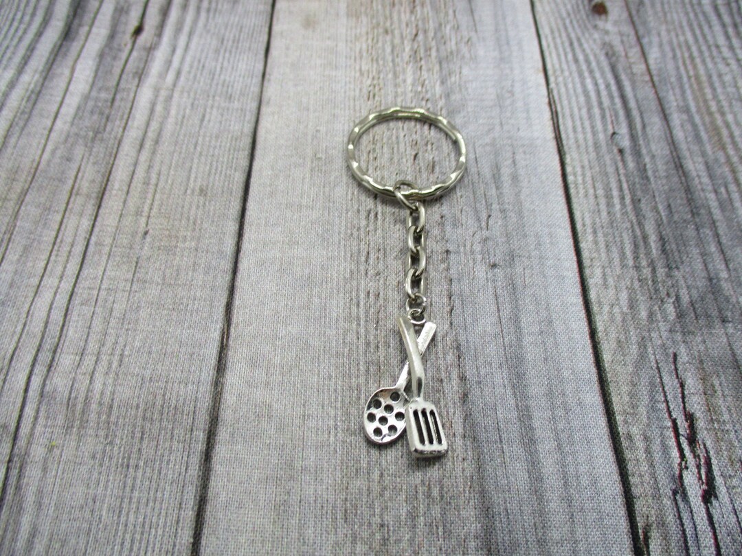 Spatula Keychain Cook Keychain Spoon Keychain Foodie Gifts Chef ...