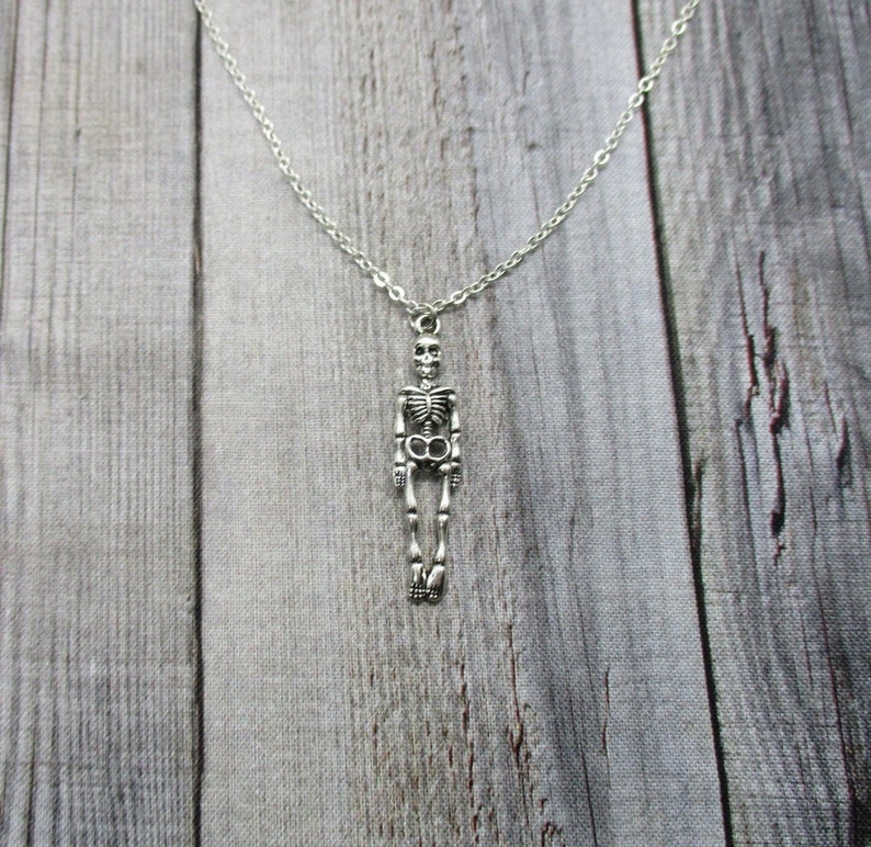 Skeleton Necklace Skeleton Jewelry Human Skeleton Necklace | Etsy