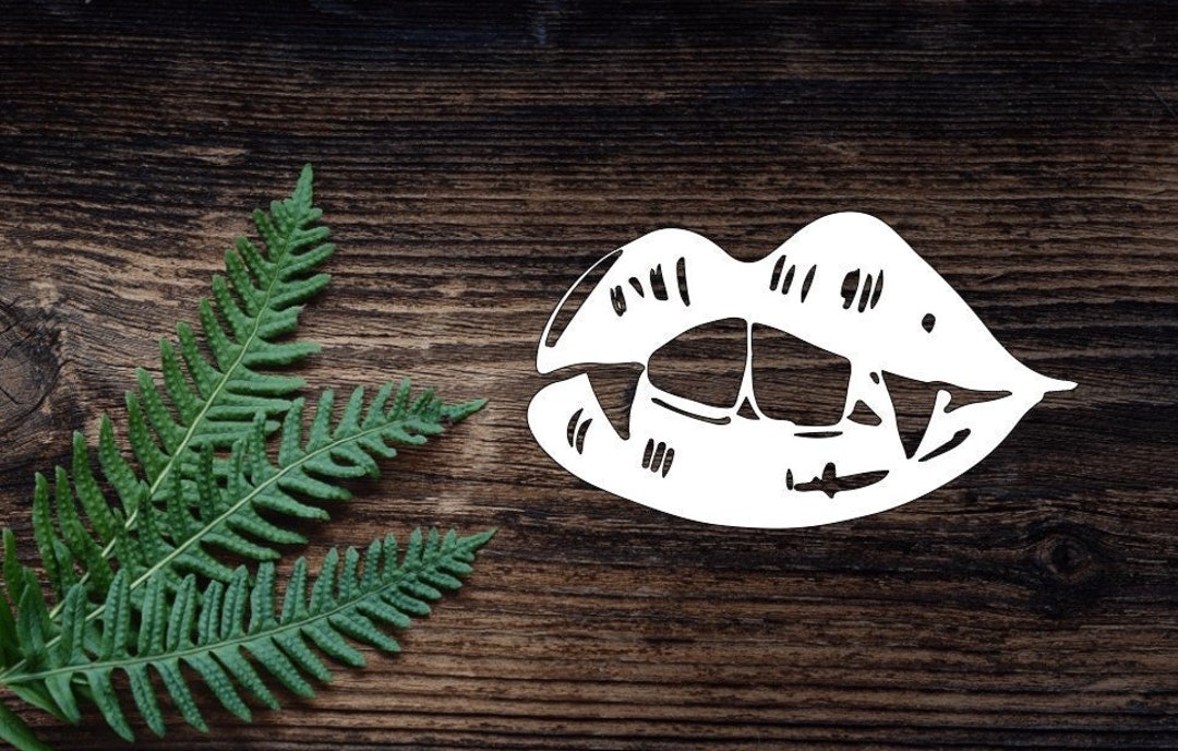 Vinyl Vampire Lips Decal Vampire Lips Decal for Water Bottle Halloween ...