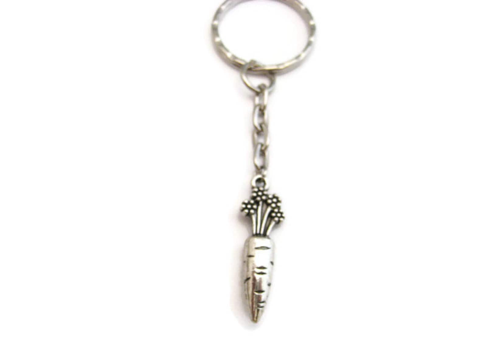 Carrot Keychain Veggie Keychain Food Keychain Vegetable Keychain ...